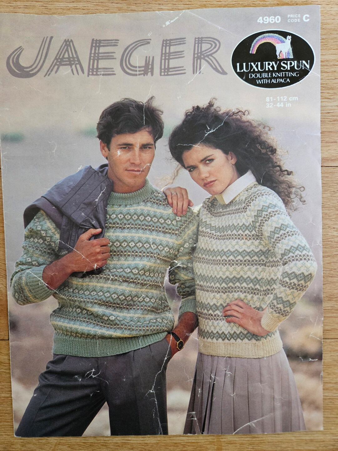 Vintage Original 'jaeger' 1980s Paper Knitting Pattern for Ladies ...