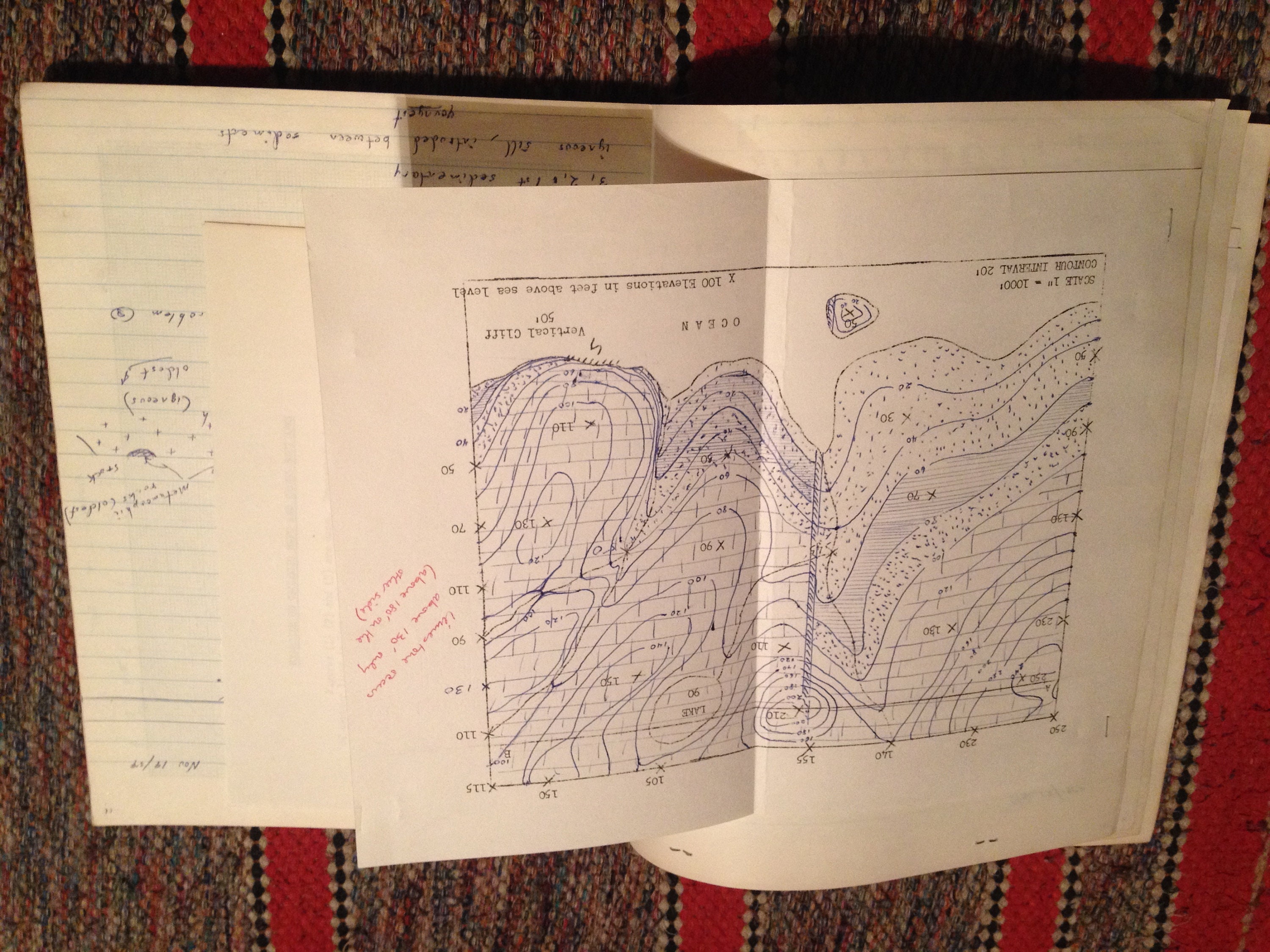 Vintage Notebook Handwritten Geology Containing Notes and Diagrams ...