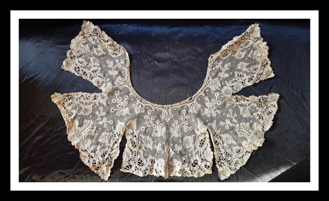 Early 19th Century French Point De Gaze Needle Lace Collar - Etsy