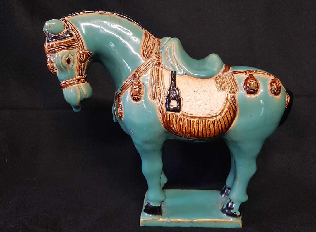 Tang Dynasty Sancai Tri Color Glaze Horse Statue Reproduction - Etsy