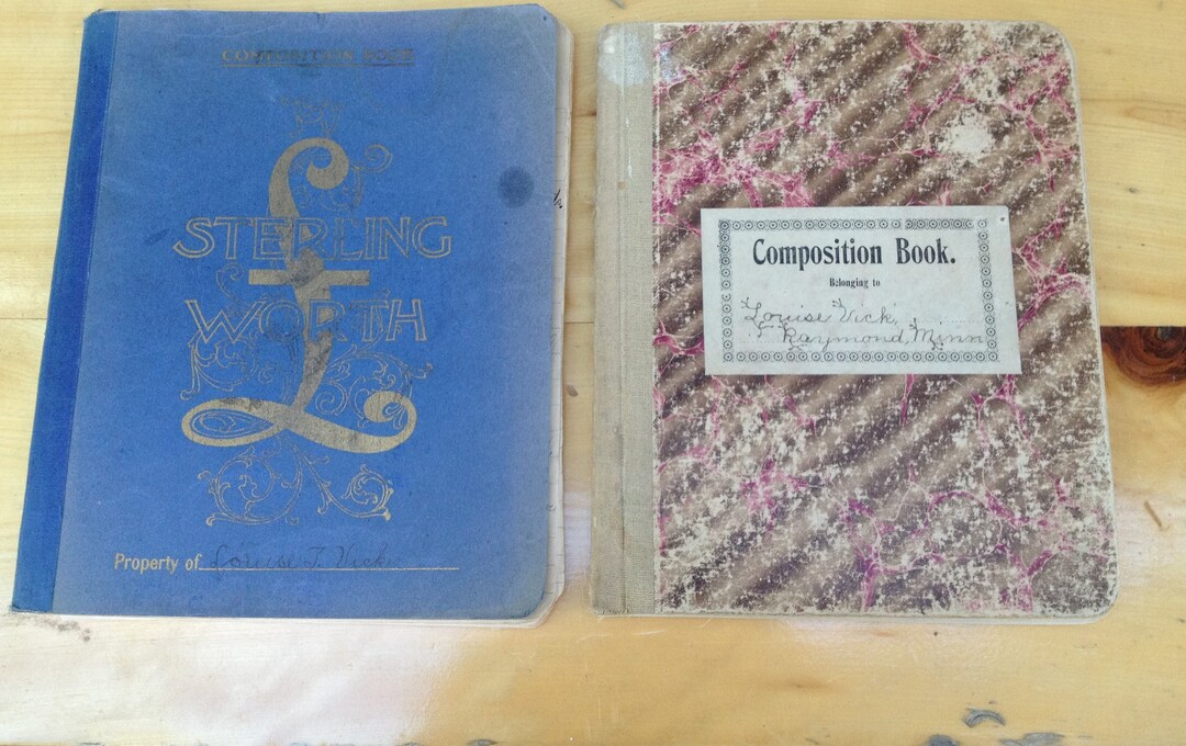 Two Edwardian Era Handwritten Composition Notebooks Circa 1900's - Etsy