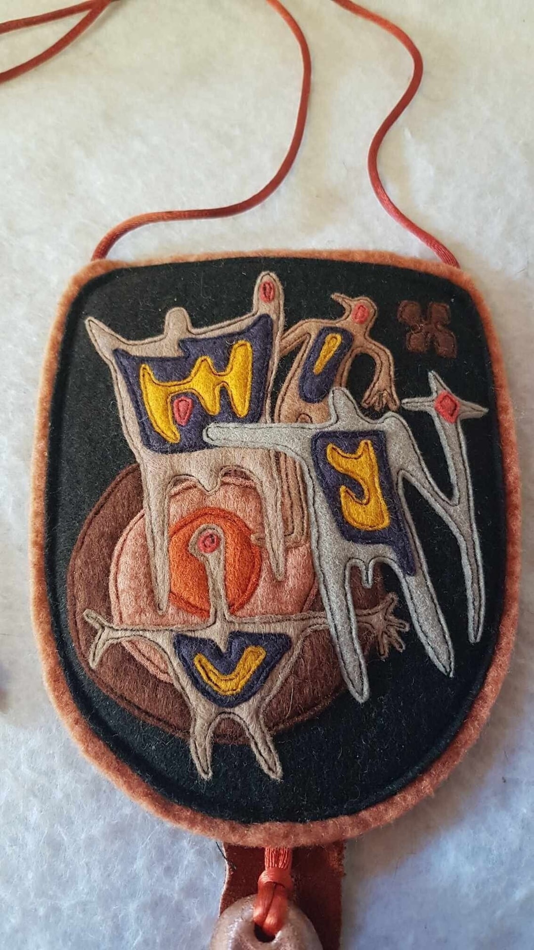 Native Made Tobacco Pouch, Copper Inuit Embroidered Medicine Bag - Etsy