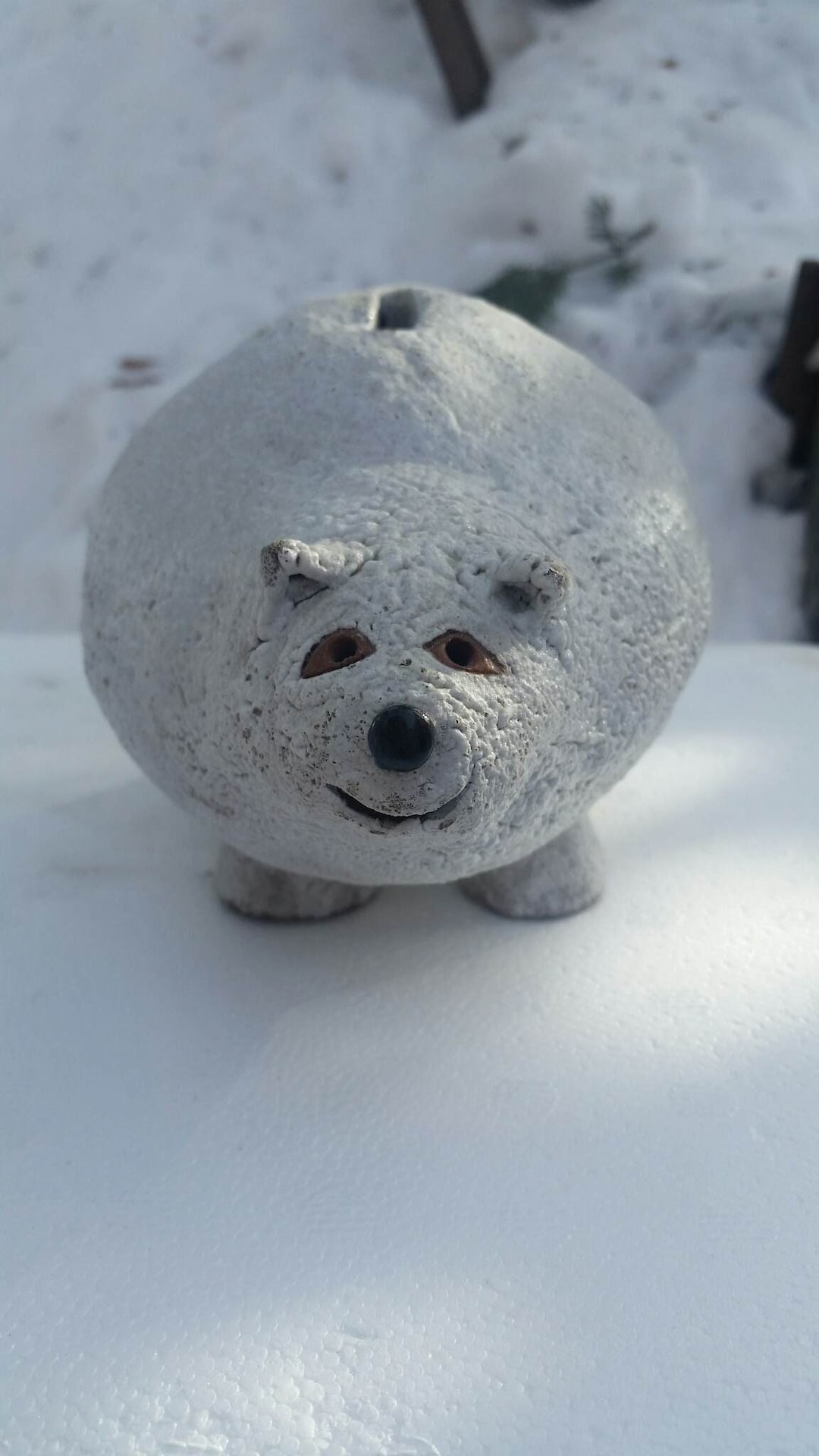 Adorable MCM White Lava Glaze Polar Bear Circa 1960's - Etsy