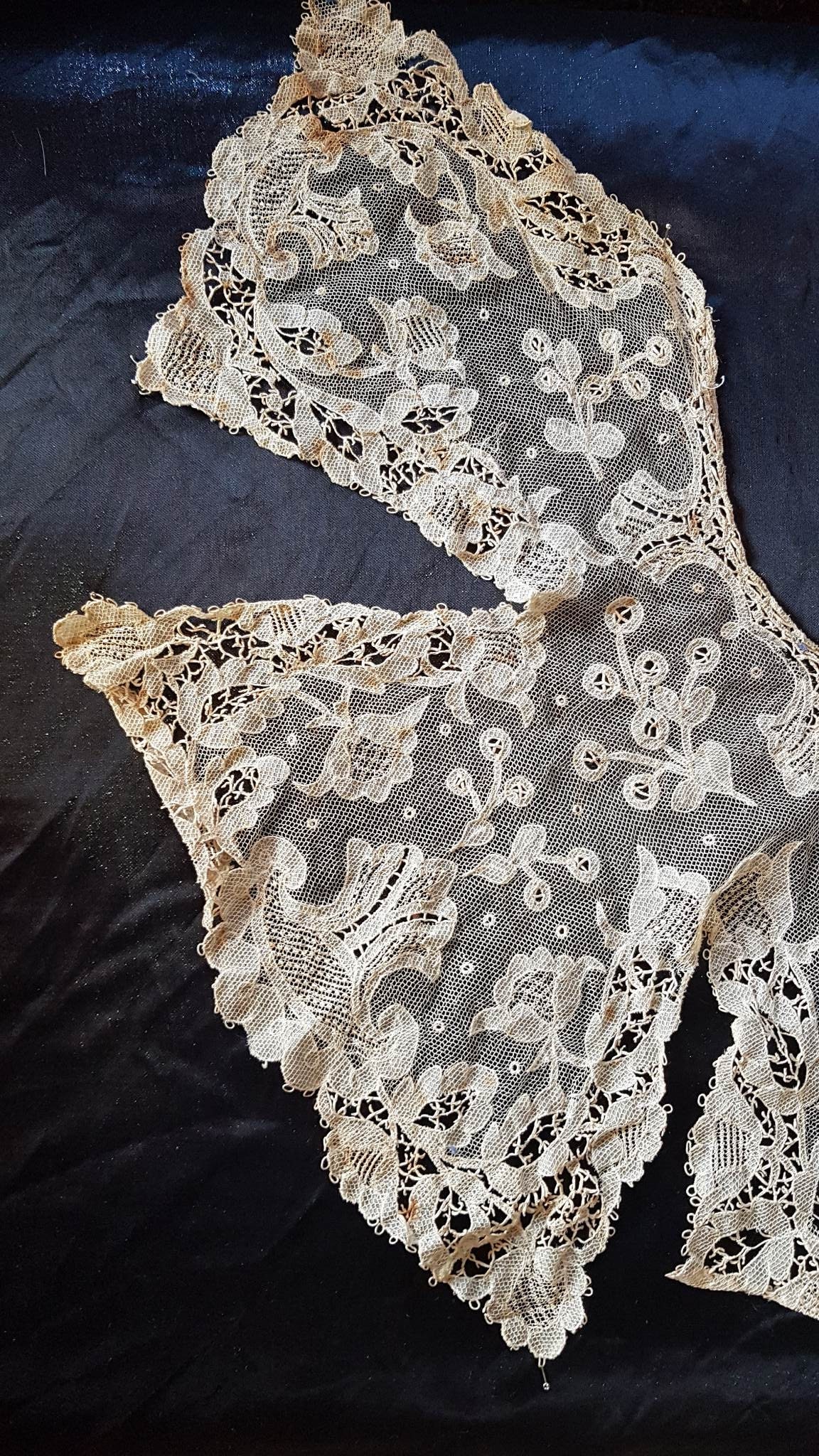 Early 19th Century French Point De Gaze Needle Lace Collar - Etsy