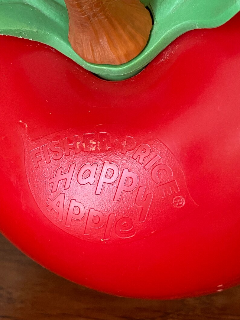 Vintage 1972 Fisher Price Happy Apple Toy Roly Poly Chime Apple - Etsy