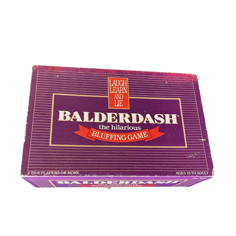Vintage 1984 Balderdash Board Game the Bluffing Game Retro 80s Games ...