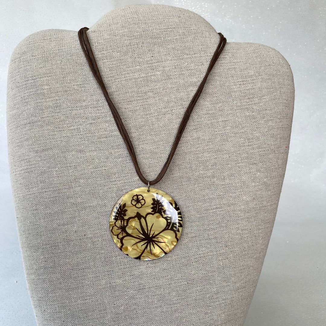 Retro 70s Necklace Pendant Statement Fashion Jewelry Gift for Woman ...