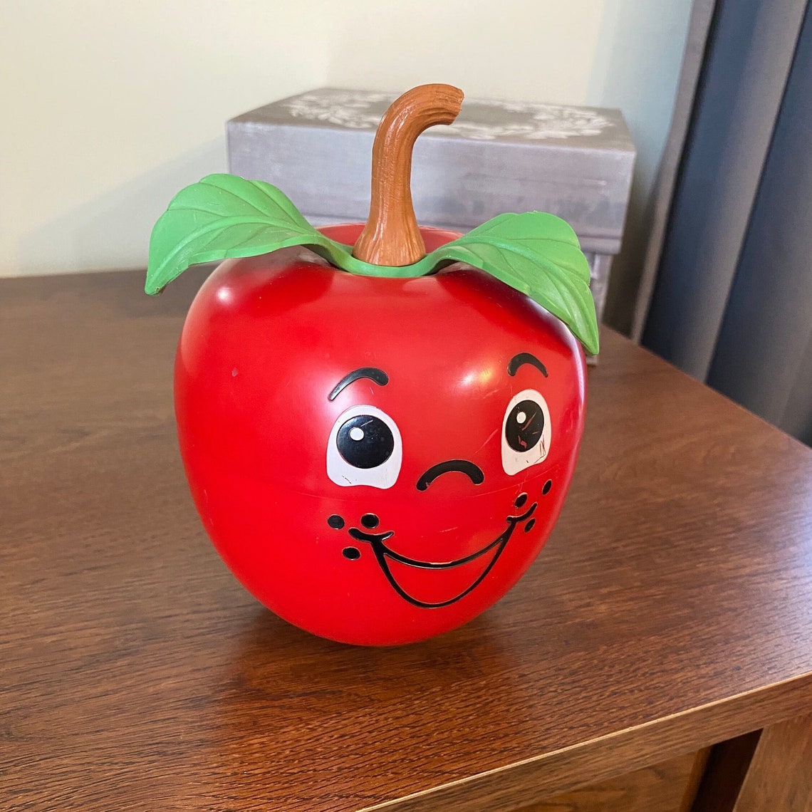 Vintage 1972 Fisher Price Happy Apple Toy Roly Poly Chime Apple - Etsy