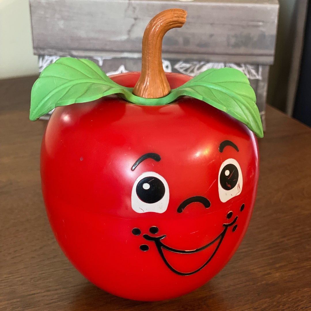 Vintage 1972 Fisher Price Happy Apple Toy Roly Poly Chime Apple - Etsy