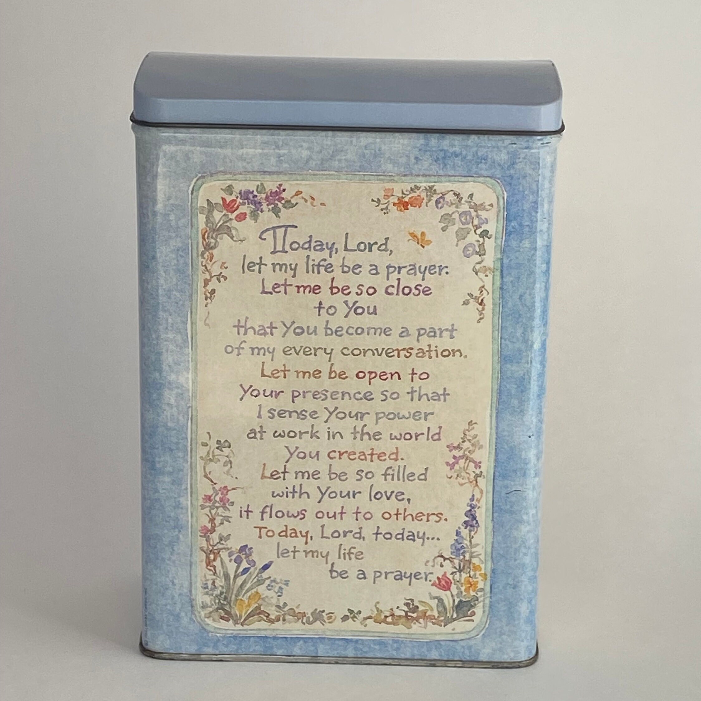Vintage Metal Tins Hallmark Canister With Lid Cookie Tin Christian Gift ...
