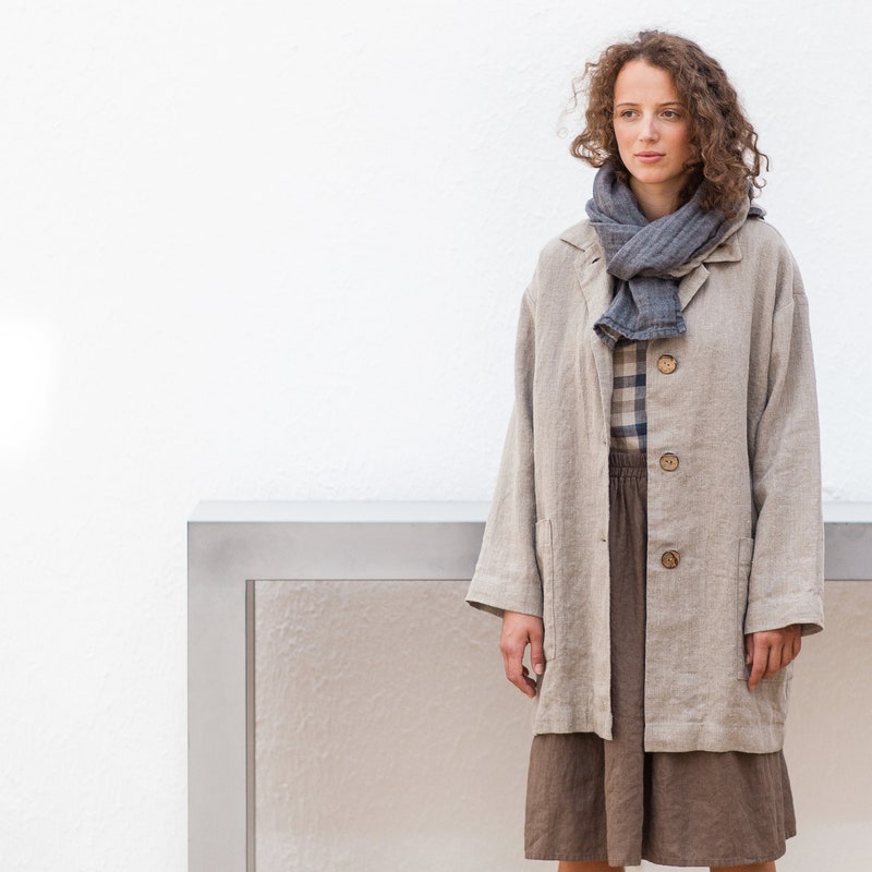 Linen Duster Coat - Etsy
