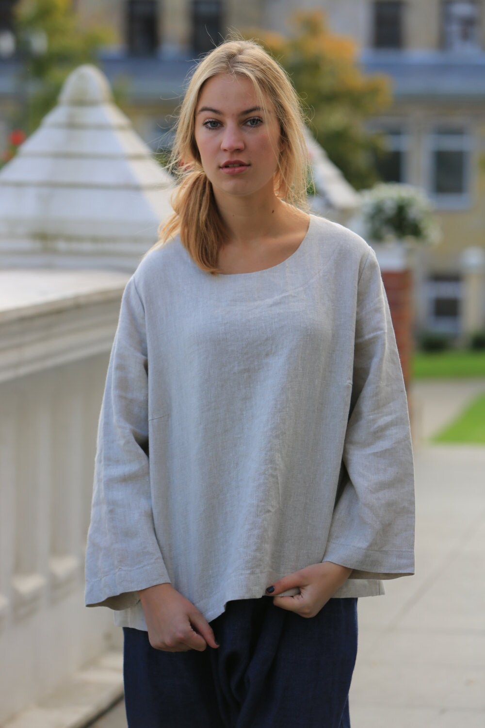 Fitted Linen Top / Linen Top / Basic Linen Blouse Available in - Etsy