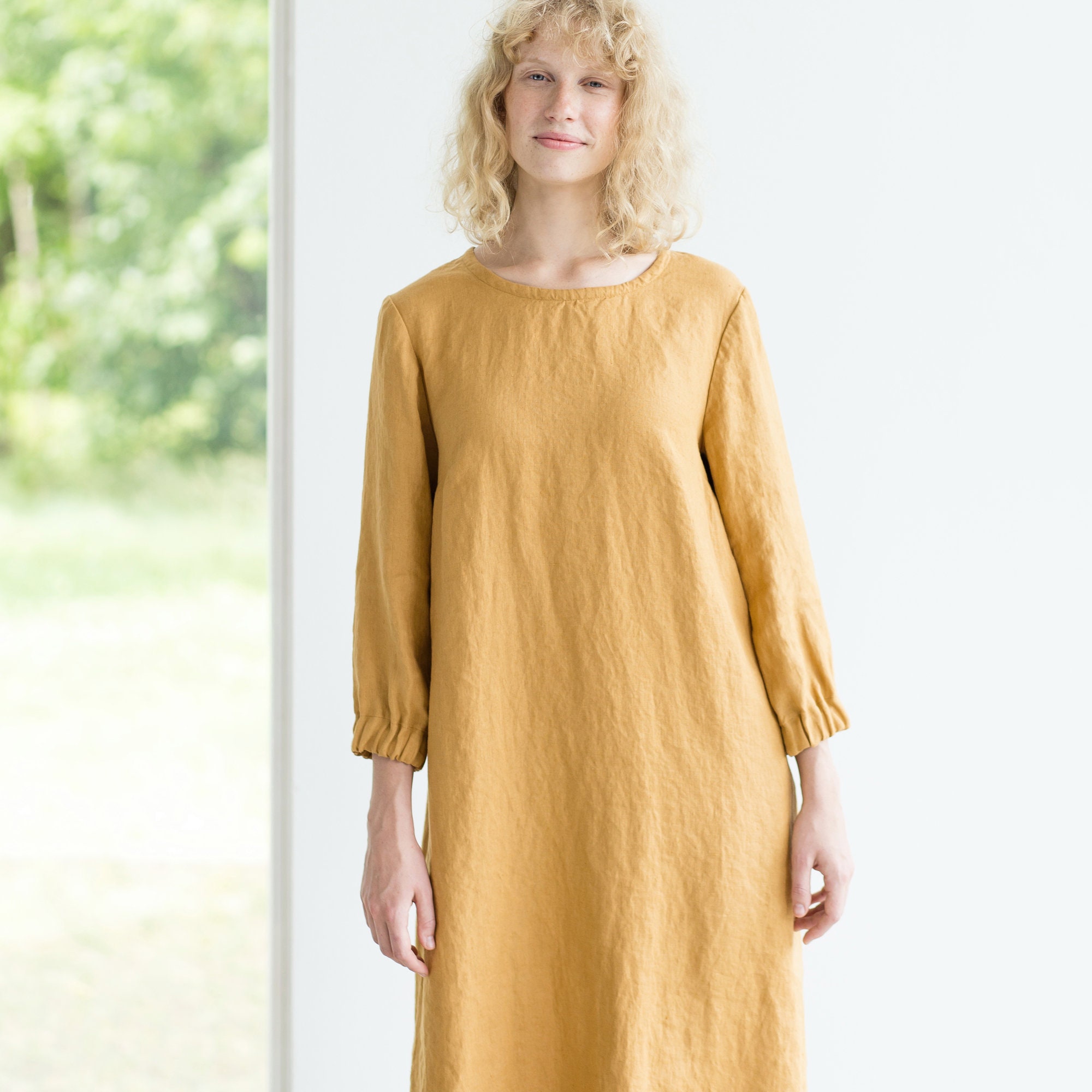 Linen Dress / Loose Fit Linen Dress / Linen Summer Dress / | Etsy