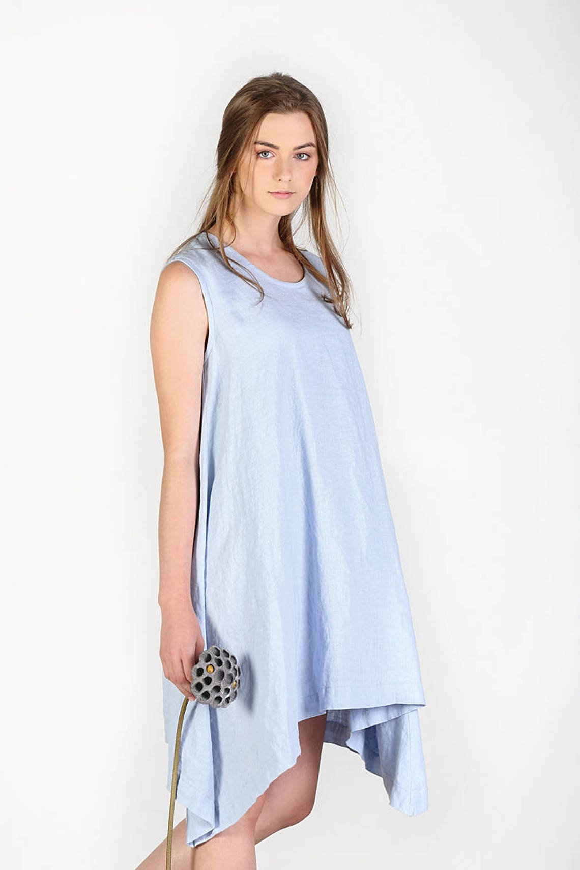 Linen Dress Asymmetric Linen Dress Loose Fitting Linen - Etsy