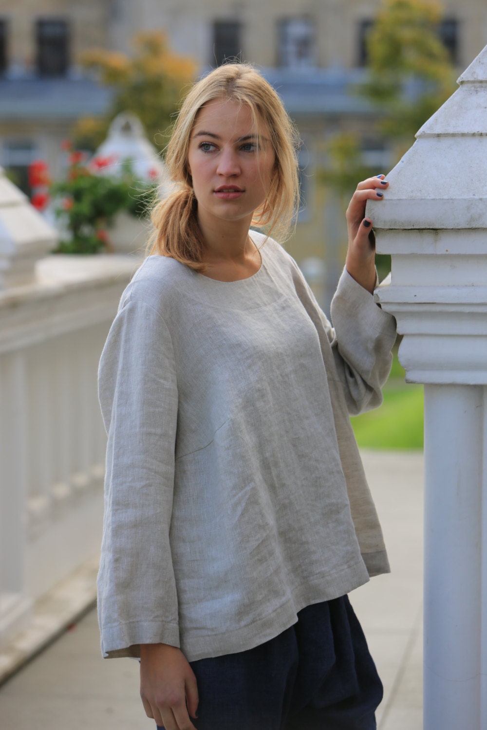 Fitted Linen Top / Linen Top / Basic Linen Blouse Available in - Etsy