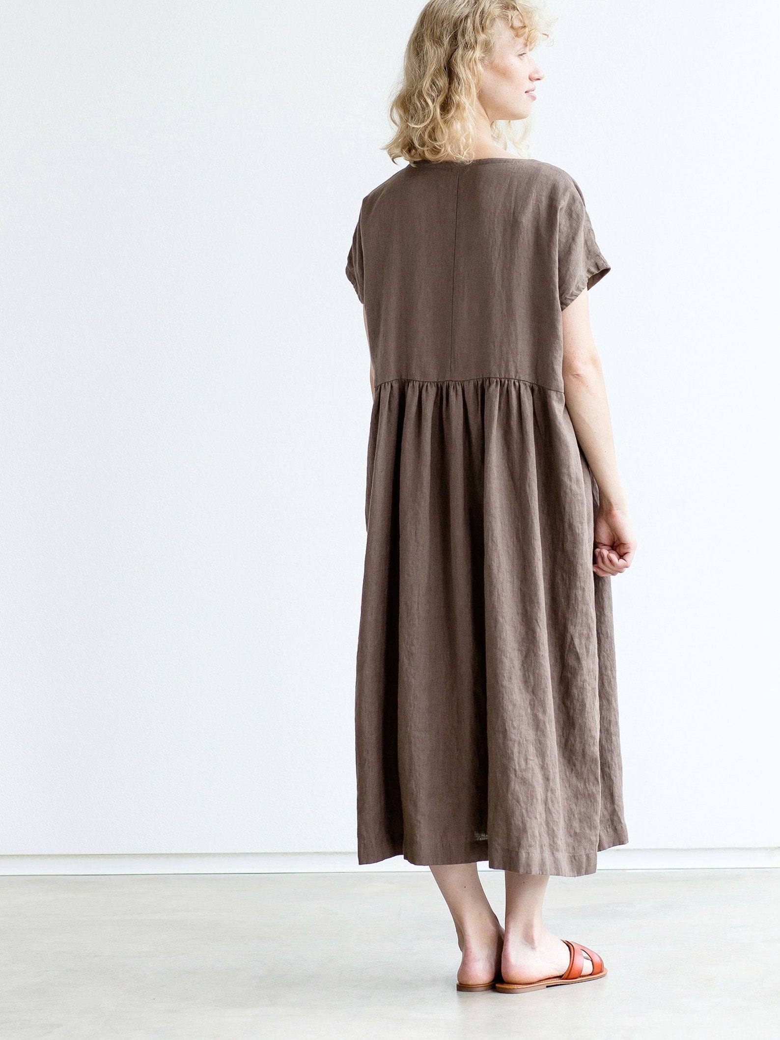 Linen Dress / Long Linen Dress / Oversized Linen Dress / Maternity ...