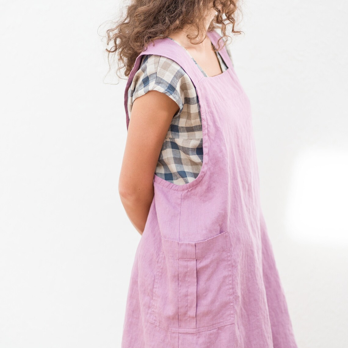 Linen Pinafore Apron / Pinafore Style Apron / Long Linen Apron - Etsy