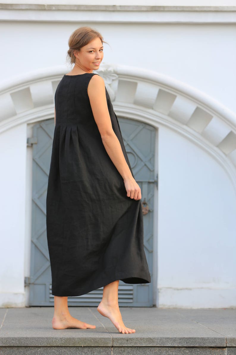 Linen Sleeveless Dress Linen Dress Loose Summer Linen Etsy Australia
