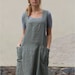 Full Linen Apron, Elegant Linen Apron Dress, Linen Cross-back Apron - Etsy
