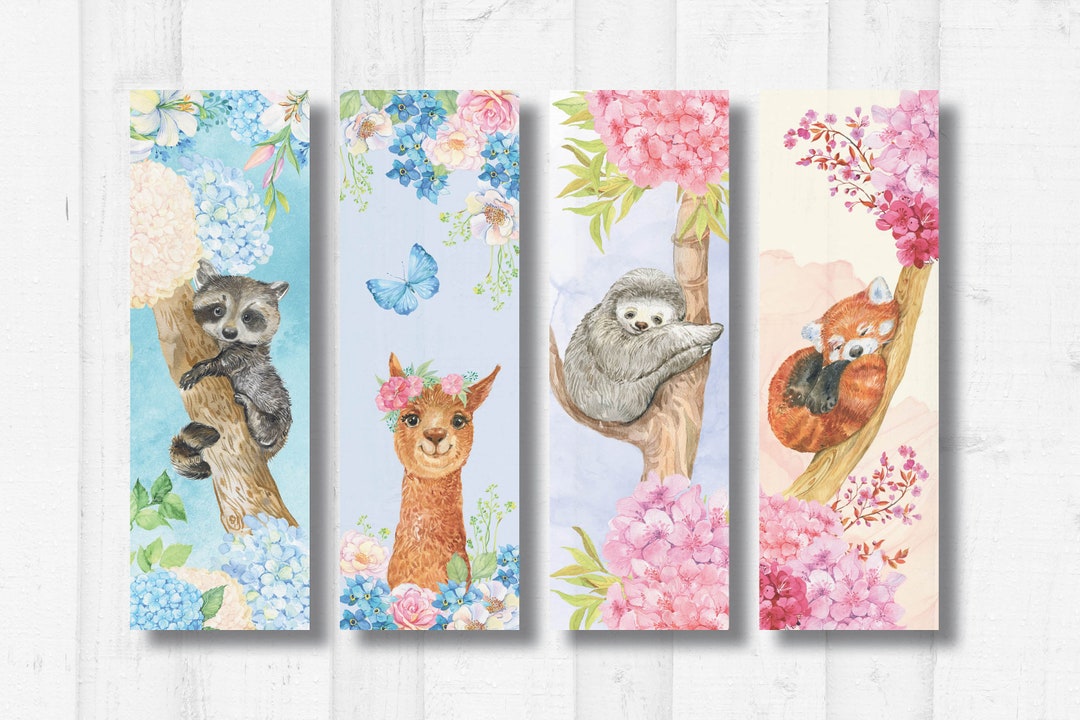 Woodland Animal Reader Bookmarks Digital Printable Bookmarks | Digital ...