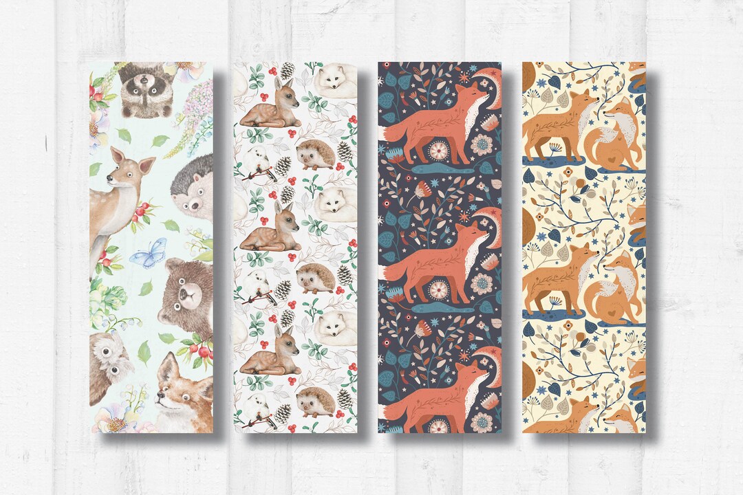 Woodland Animal Reader Bookmarks Digital Printable Bookmarks | Digital ...