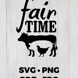 SVG, Instant Download, File for Cricut, Silhouette, Fair Time, 4H ...