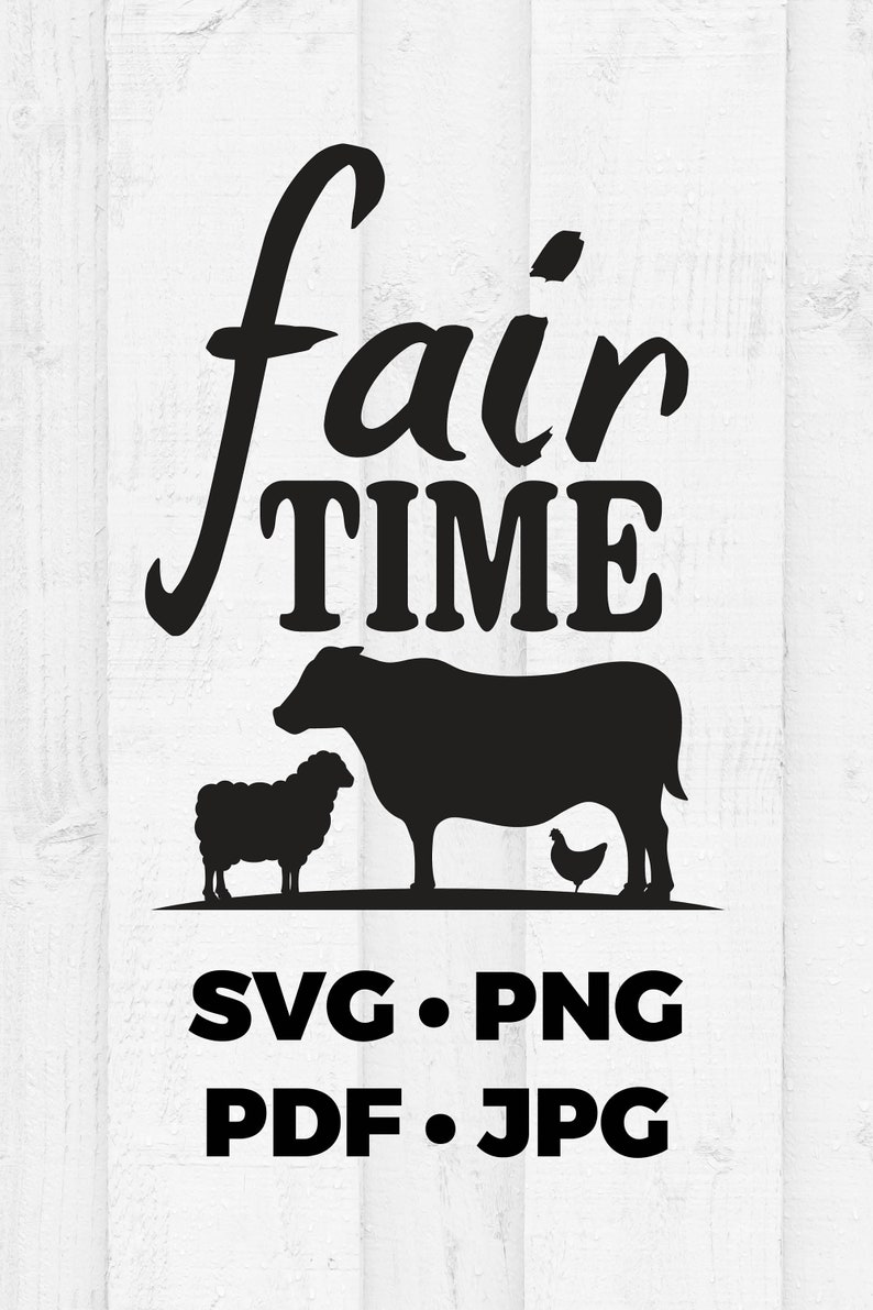 SVG, Instant Download, File for Cricut, Silhouette, Fair Time, 4H ...