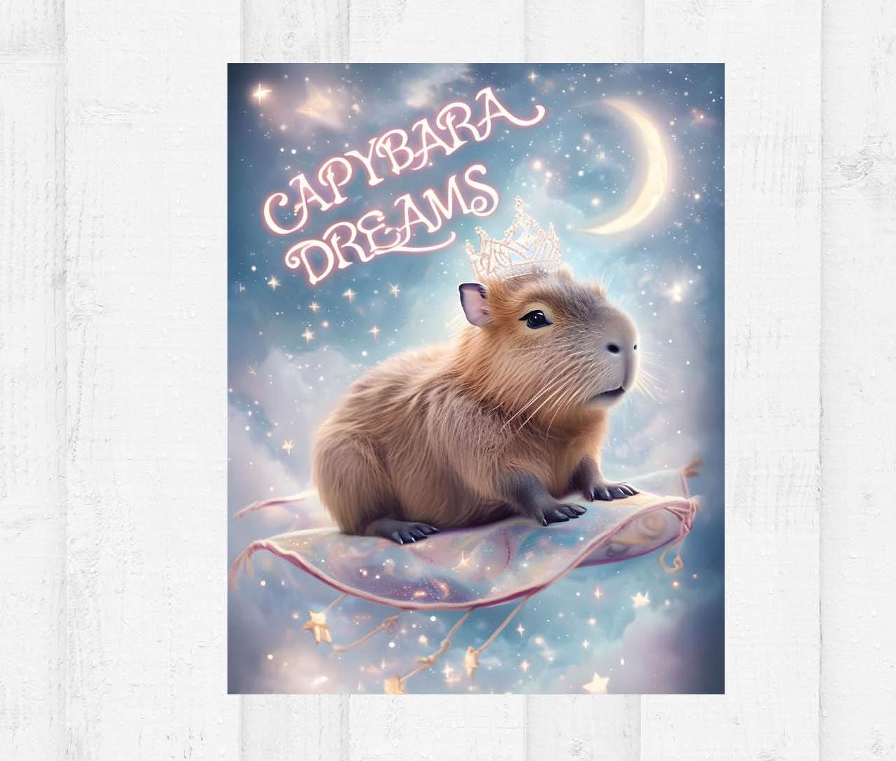 Capybara | Capybara Art | Capybara Wall Art | Girls Room | Capybara ...