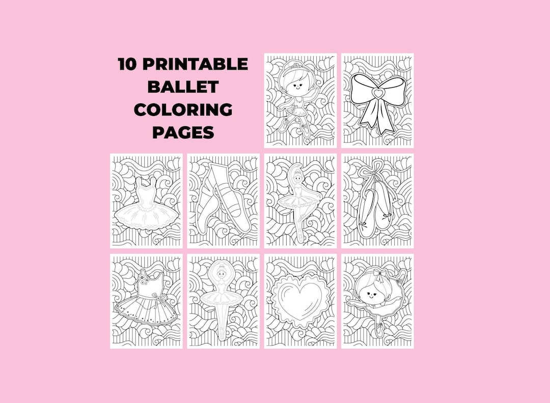 Ballerina Coloring Pages, Ballerina Party Activity, Ballet Coloring ...