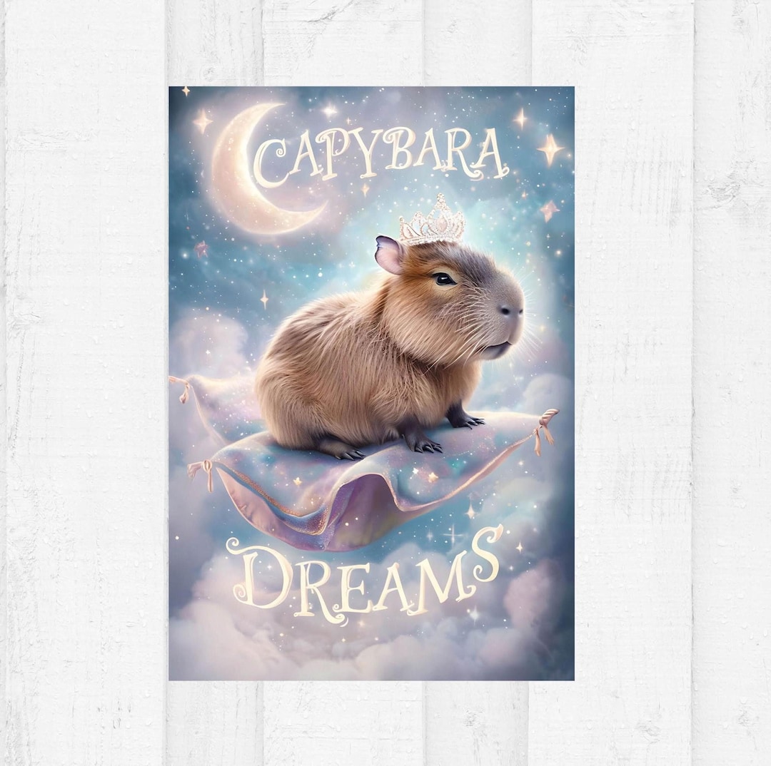 Capybara | Capybara Art | Capybara Wall Art | Girls Room | Capybara ...
