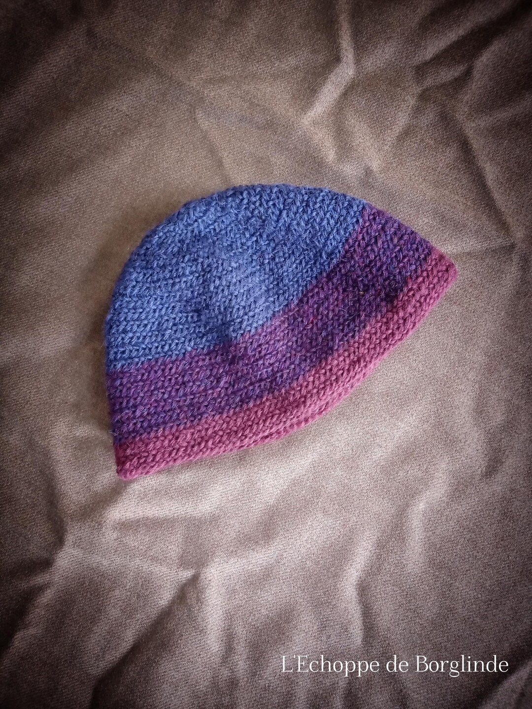 Nalbinding Hat - Pure Icelandic Wool - Purple and Pink - Historic ...