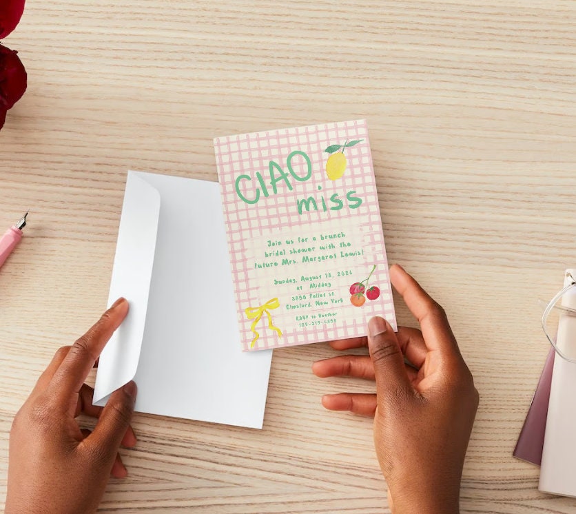 Lemon European Italian Sicilian Hand Painted Ciao Miss Bridal Shower ...