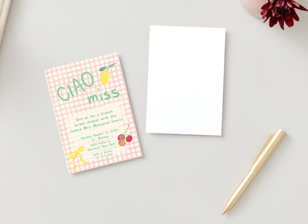 Lemon European Italian Sicilian Hand Painted Ciao Miss Bridal Shower ...