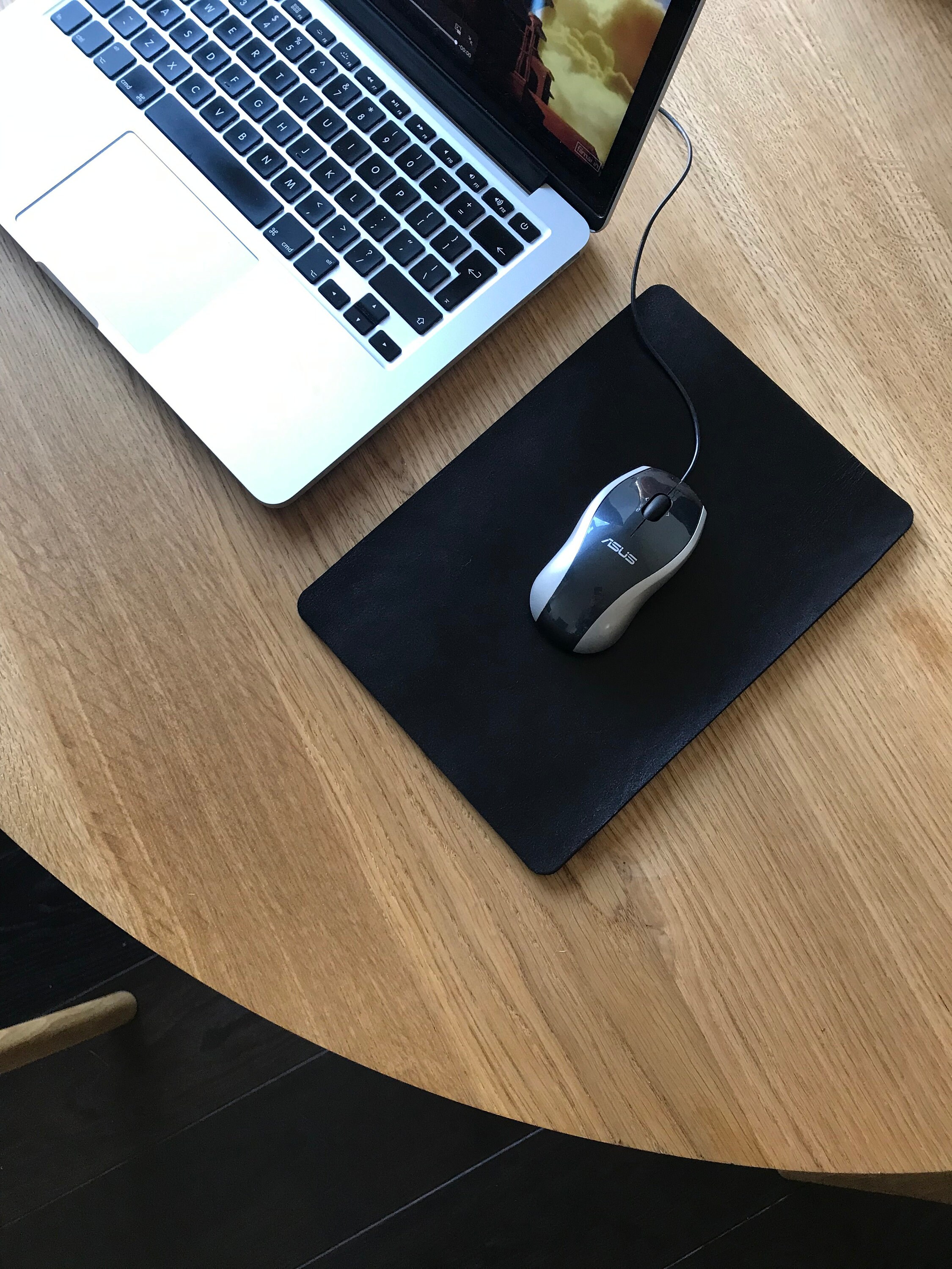 Leather mouse pad / Minimalist mouse pad / Leather mouse mat / | Etsy