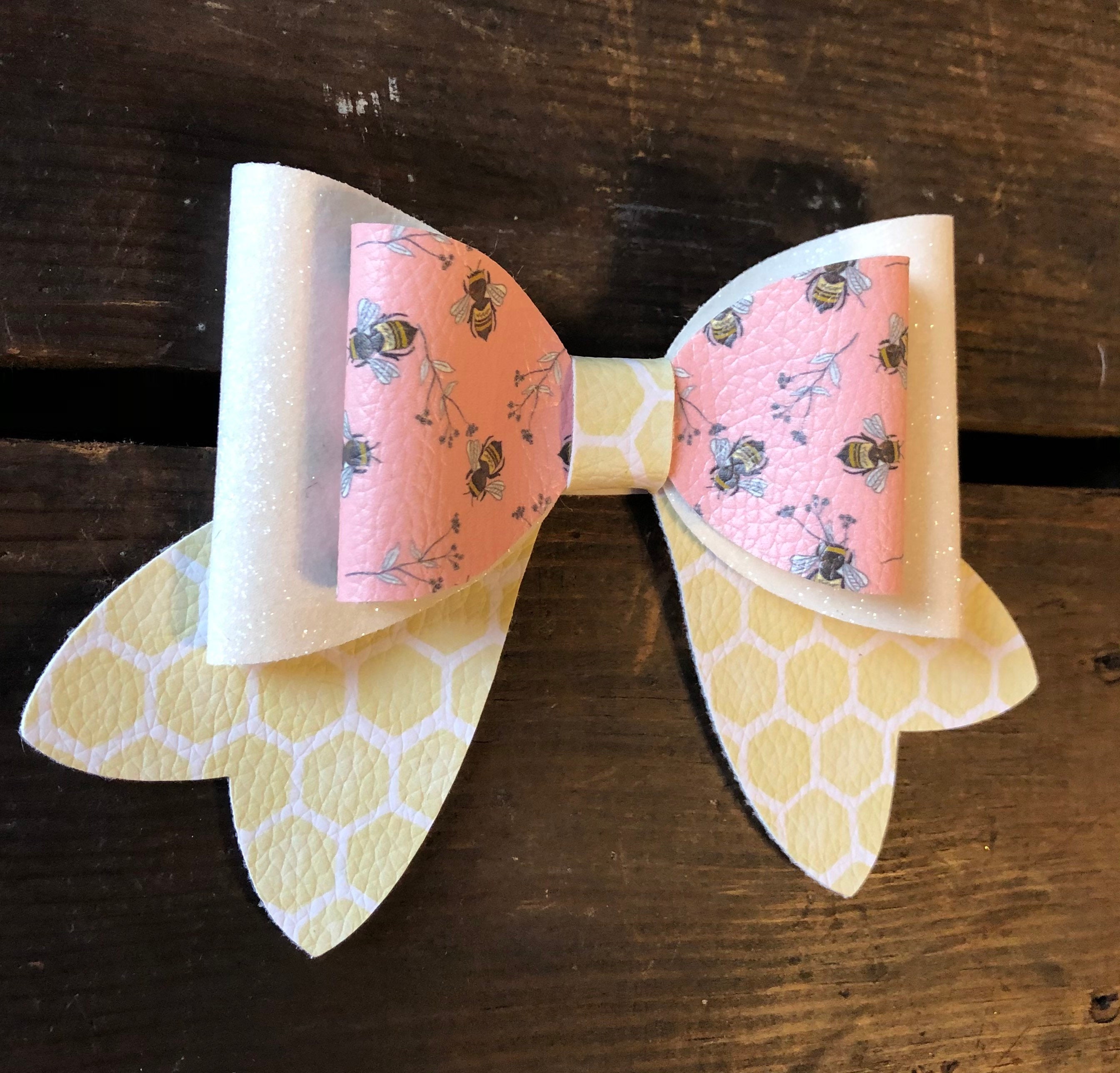 Honey Bee Hair Bow Bumblebee Hair Bow Bee Honeycomb Hair Bow | Etsy