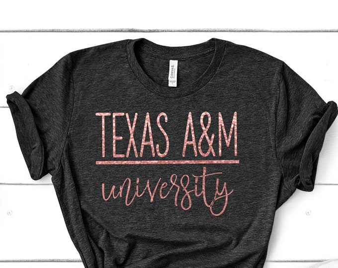Texas ATM University Rose Gold Shirt, Game Day Shirt, Texas A&M Shirt ...