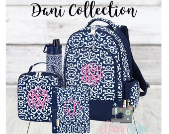 Monogrammed Girls Backpack - Etsy