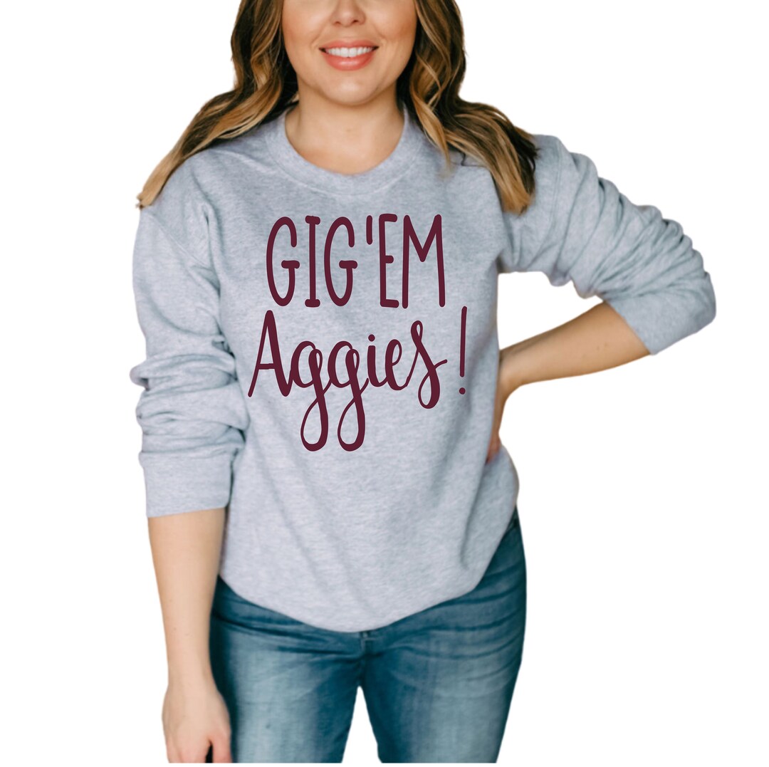 Gigem Aggies Sweatshirt, Game Day Shirt, Texas A&M Shirt, Vinyl Shirt ...