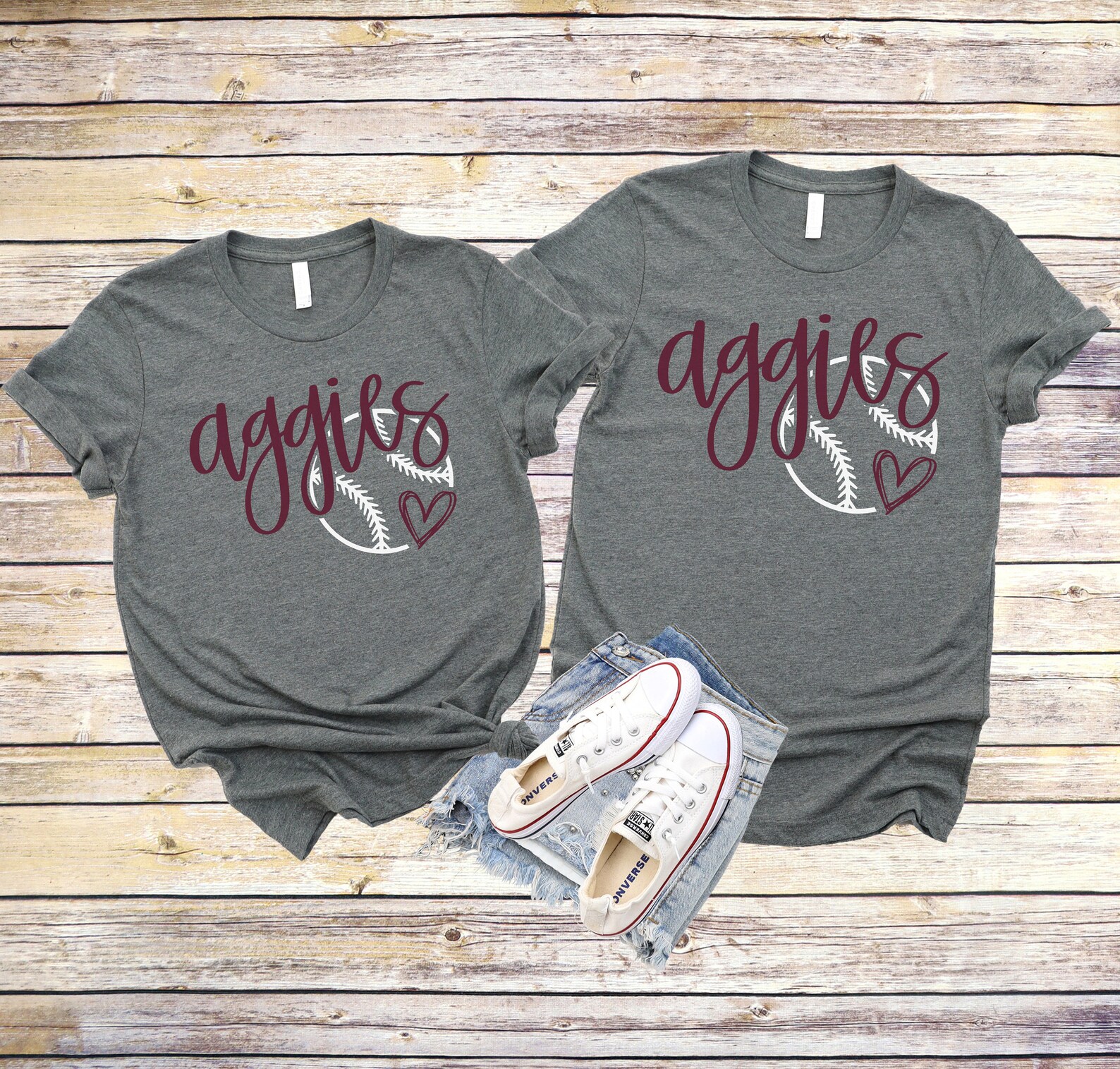 Aggies baseball shirt Game day shirt crew neck Aggie Aggie - Etsy Nederland