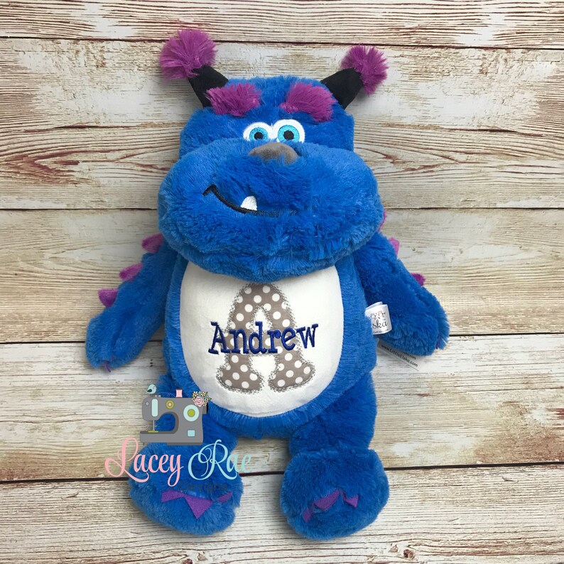 Personalized Stuffed Animal Monster, Monogrammed Monster, Little Elska ...