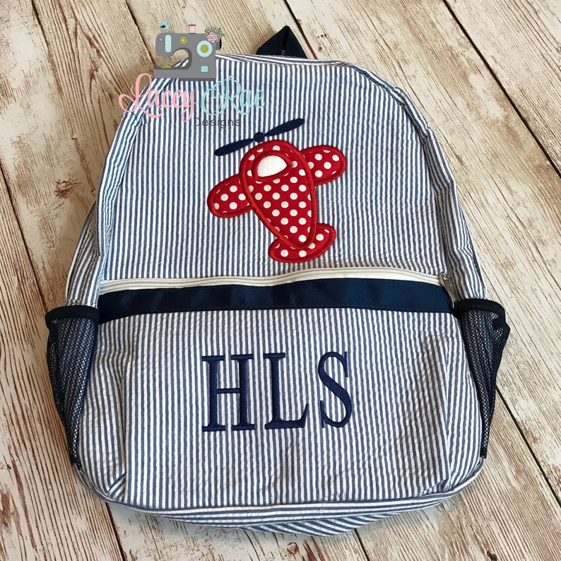 Baseball Seersucker Preschool Backpack Red Blue Toddler - Etsy