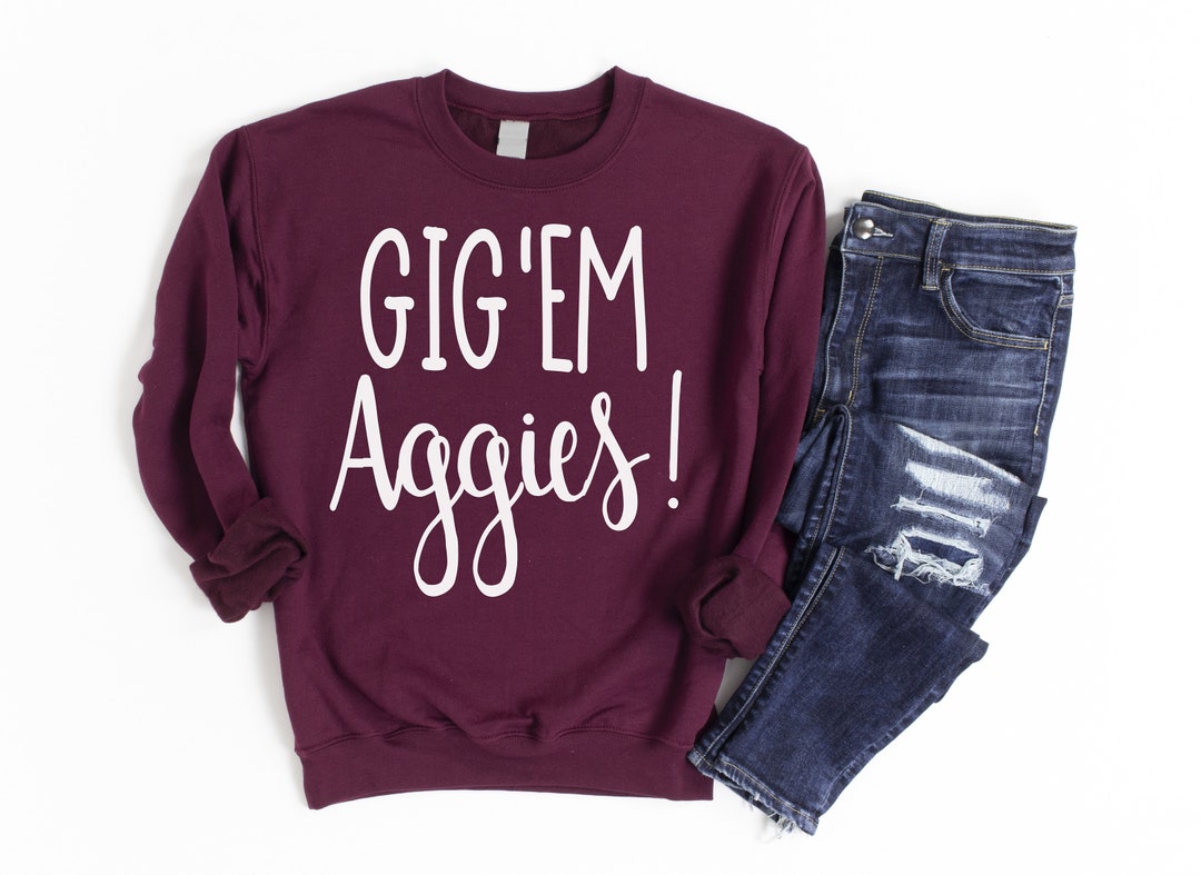Gigem Aggies Sweatshirt, Game Day Shirt, Texas A&M Shirt, Vinyl Shirt ...