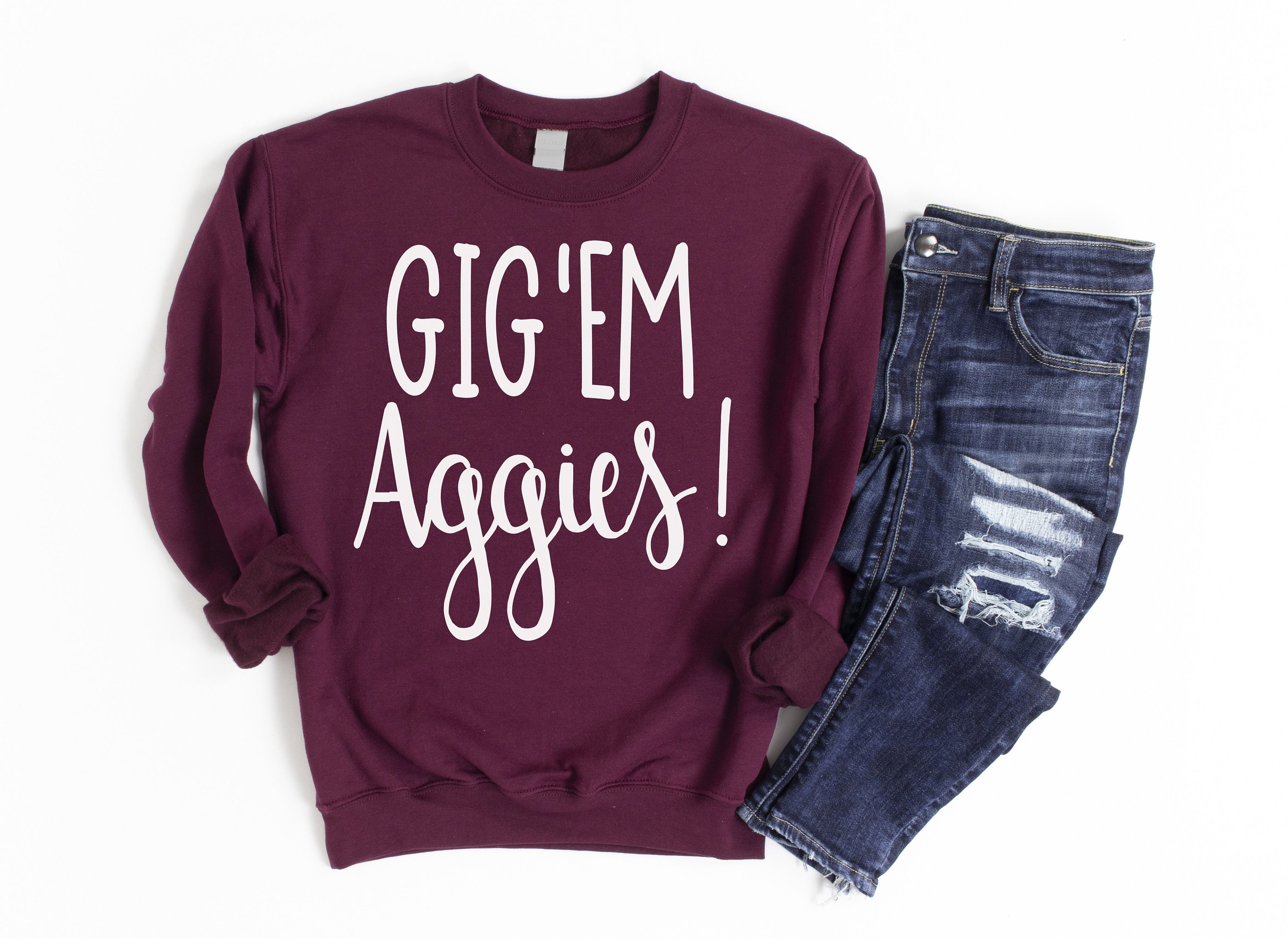 Gigem Aggies Sweatshirt, Game Day Shirt, Texas A&M Shirt, Vinyl Shirt ...