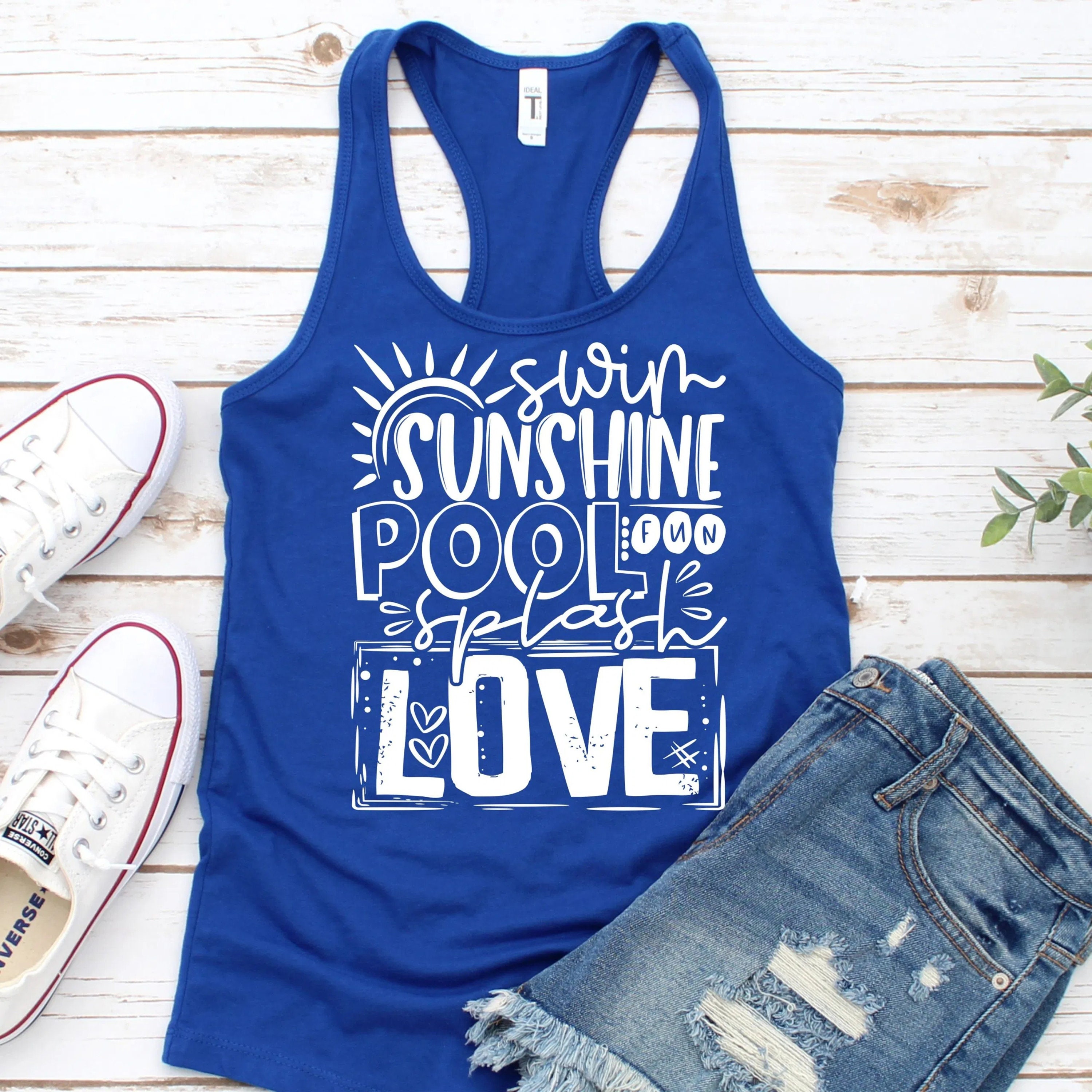 Swim Sunshine Pool Shirt Pool Tank Top Womens Summer Shirt - Etsy