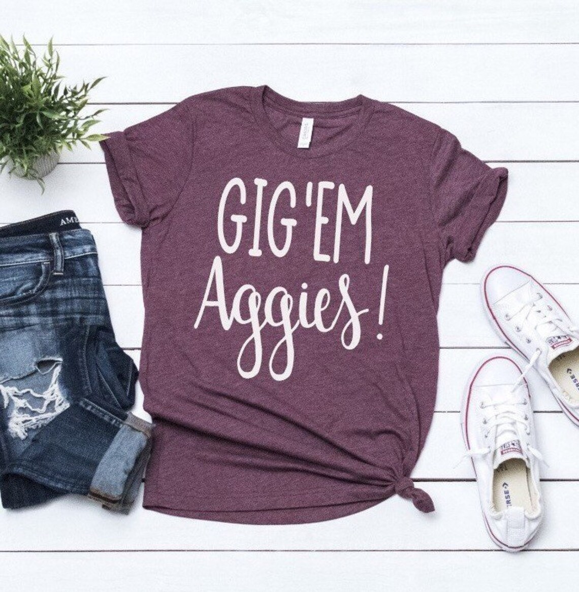 Gigem Aggies Shirt, Game Day Shirt, Texas A&M Shirt, Vinyl Shirt, Crew ...