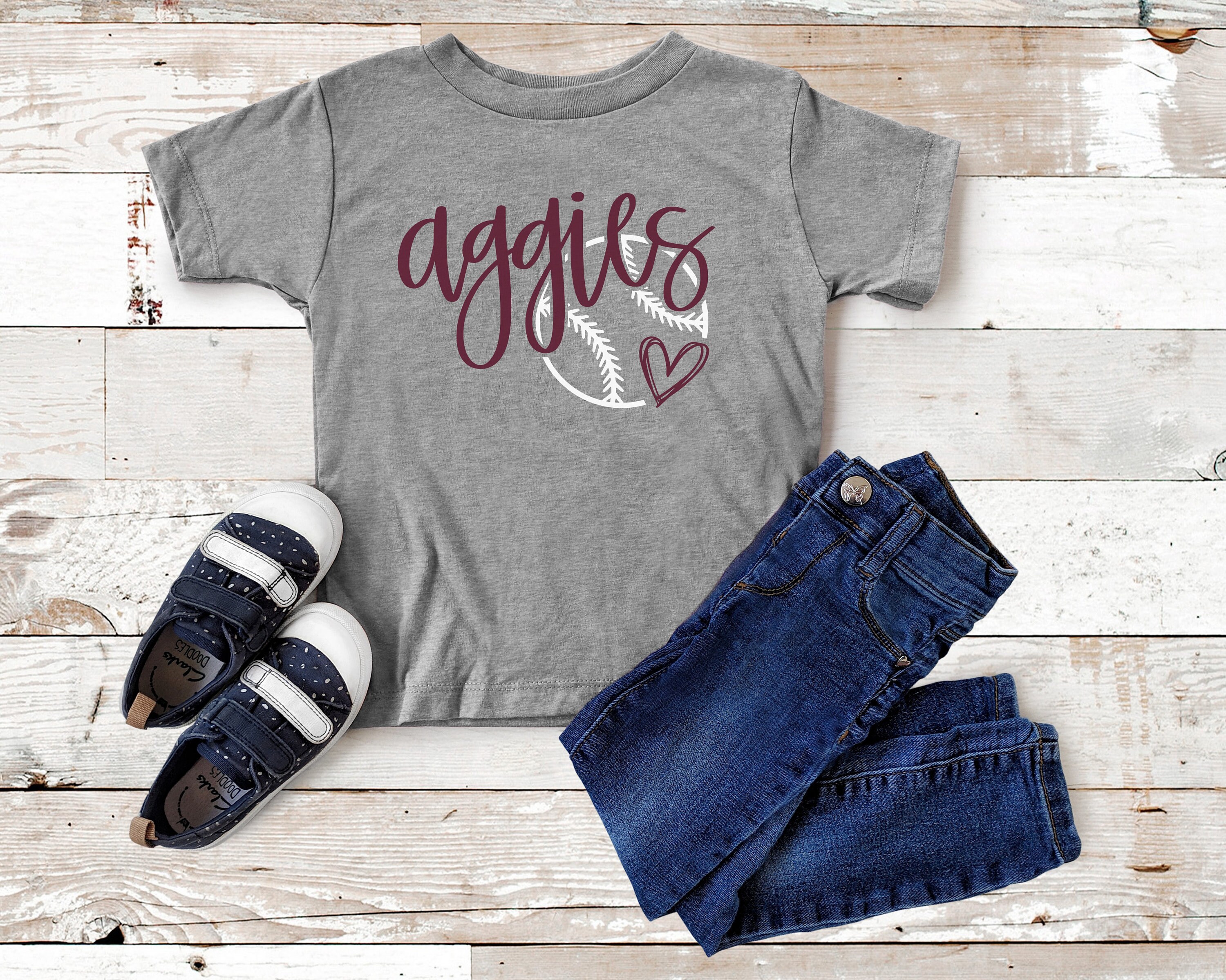 Aggies baseball shirt Game day shirt crew neck Aggie Aggie - Etsy Nederland