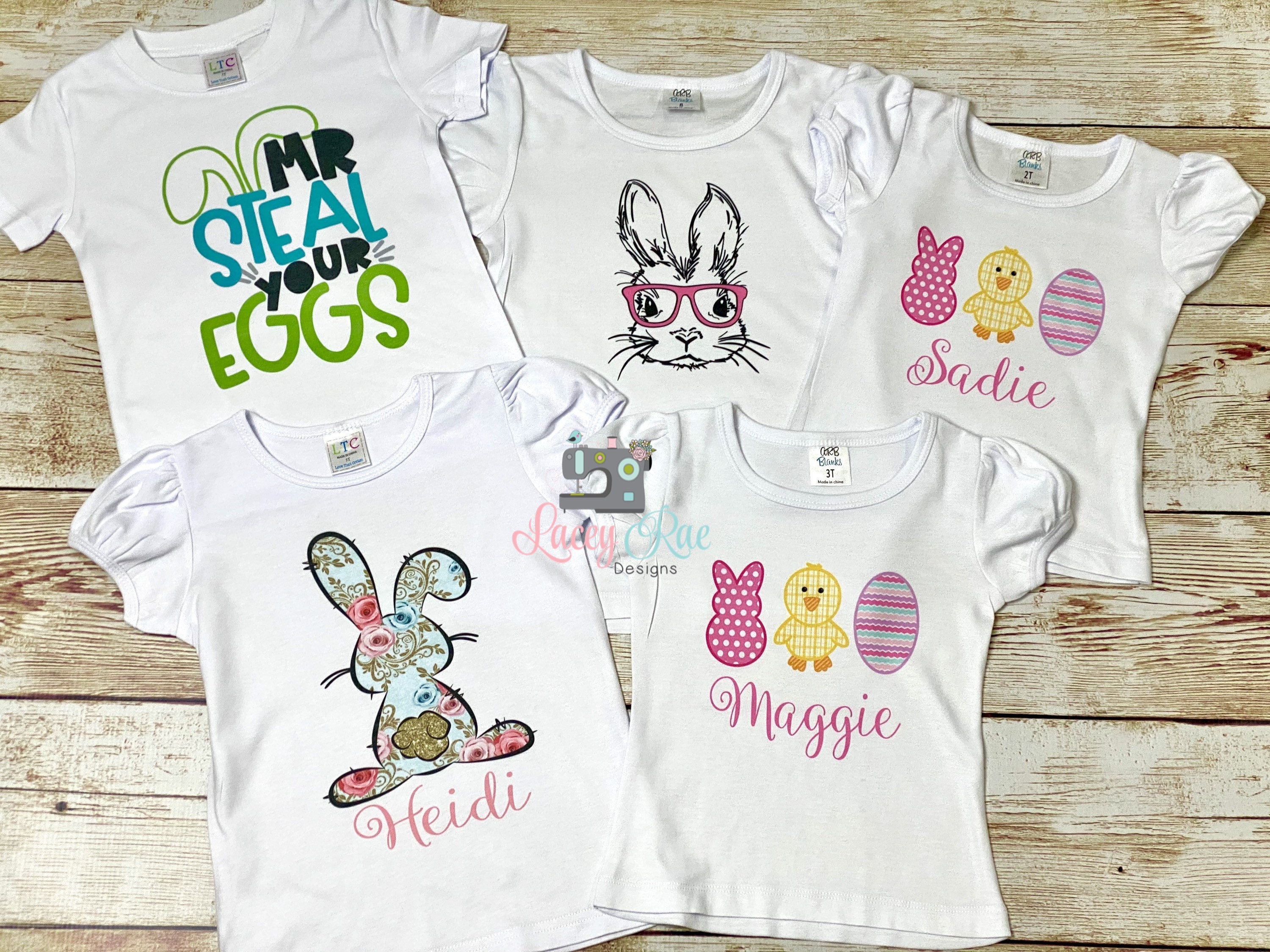 Girls Easter Shirt Bunny With Leopard Glasses Shirt | Etsy