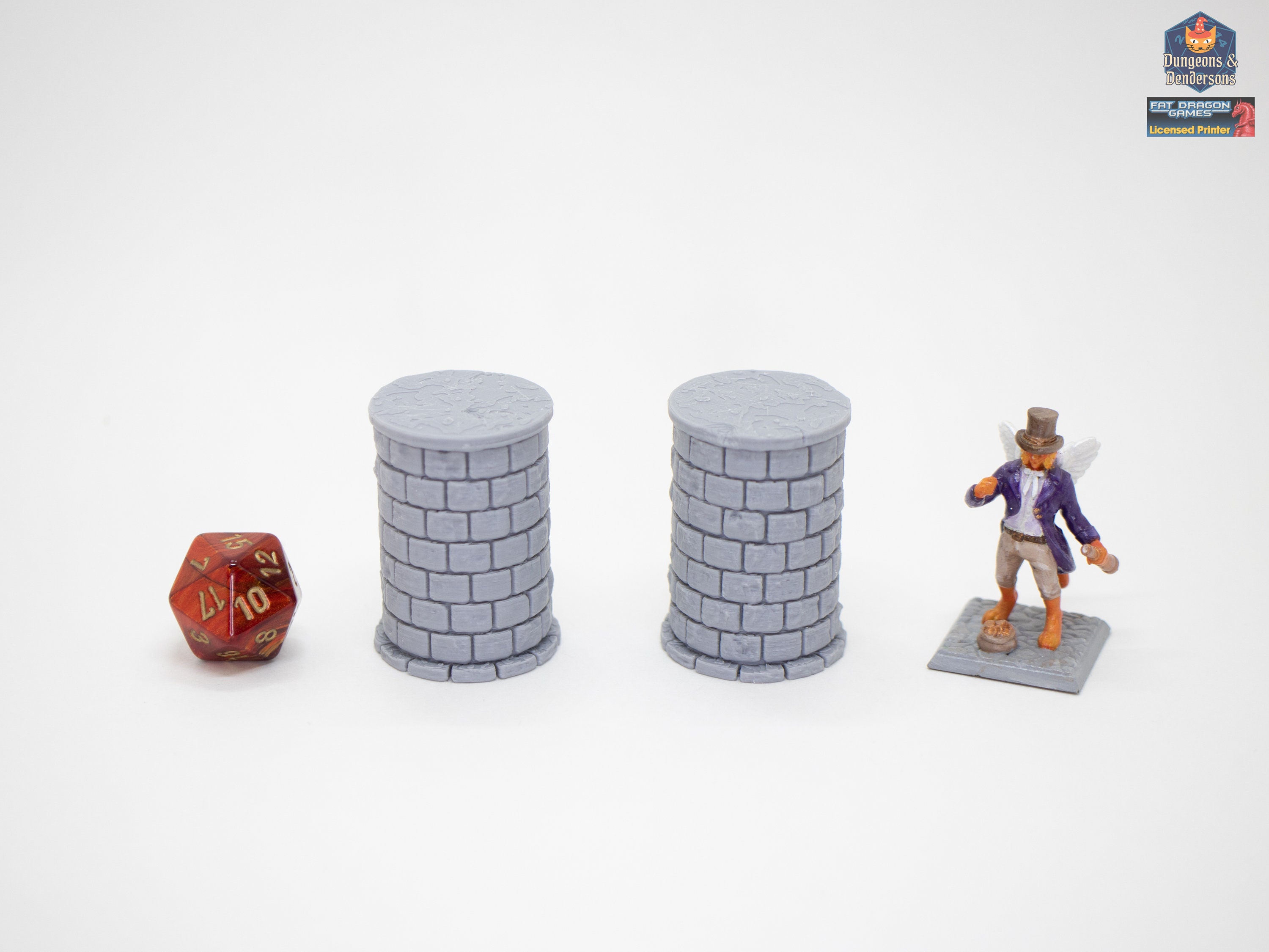 Castle or Dungeon Columns 4pc Tile Pack 2x2 Grey 28mm Dragonlock ...