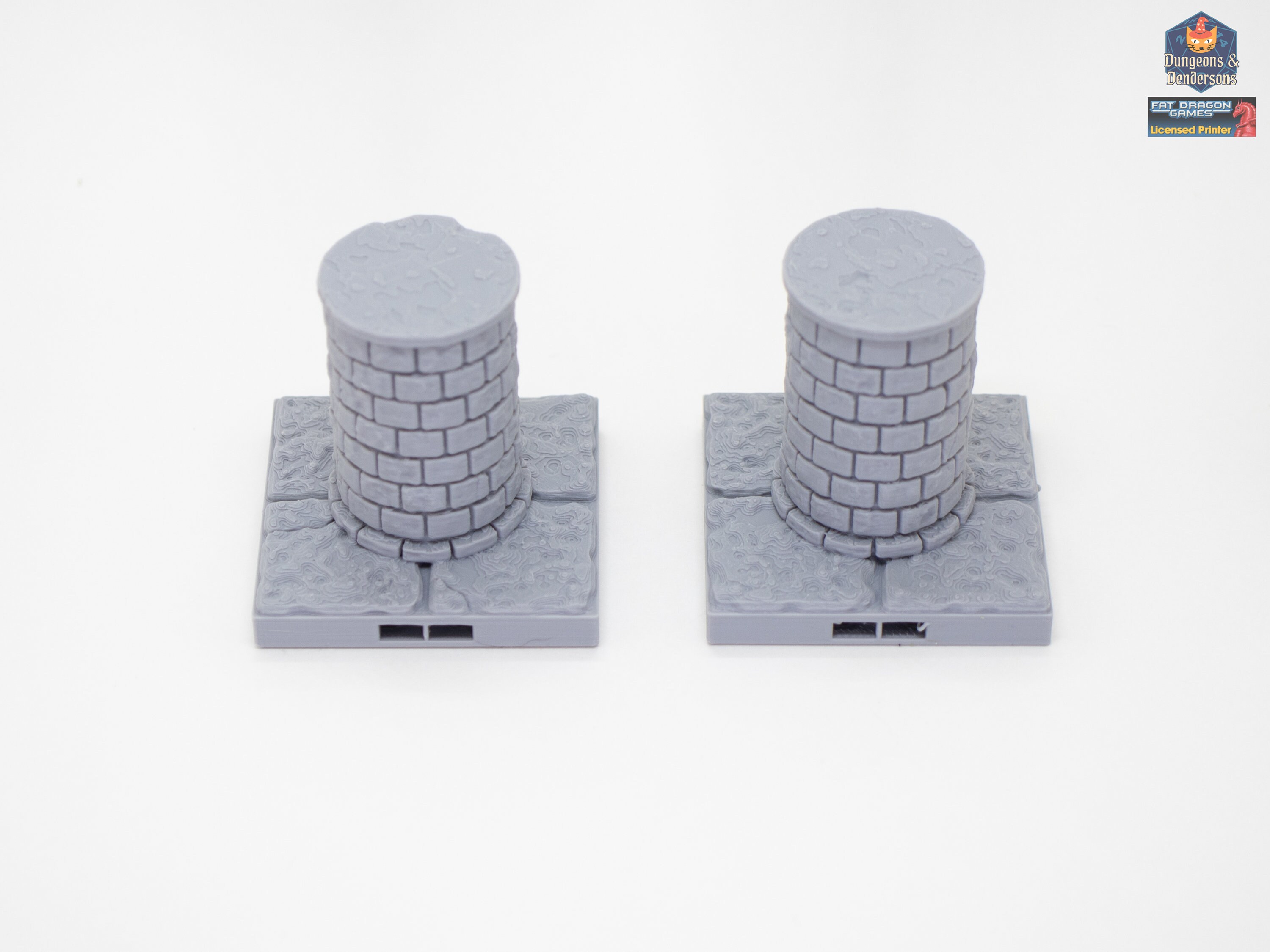 Castle or Dungeon Columns 4pc Tile Pack 2x2 Grey 28mm Dragonlock ...
