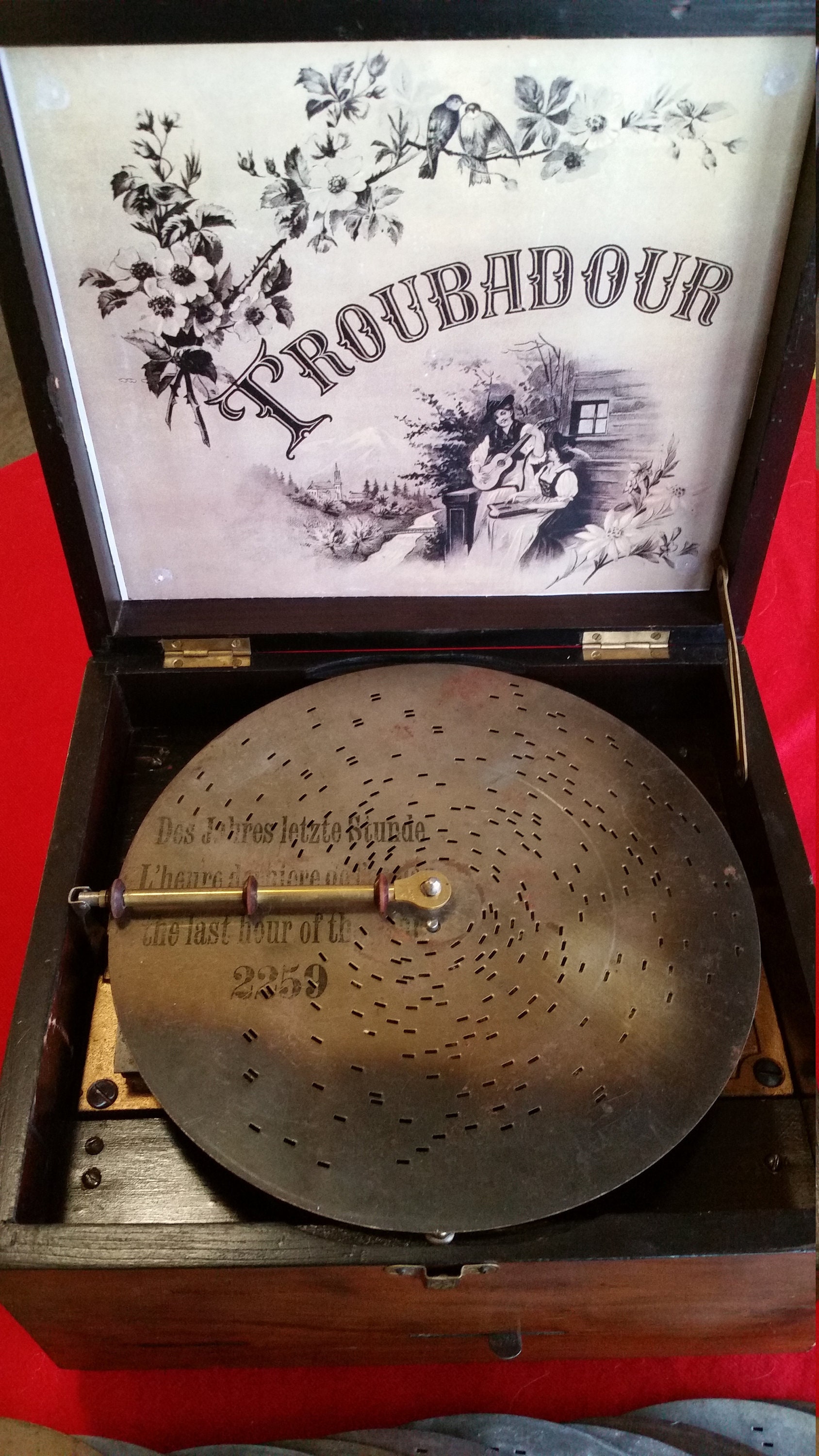 Antique Disc Music Box. Restored With 12 Discs - Etsy